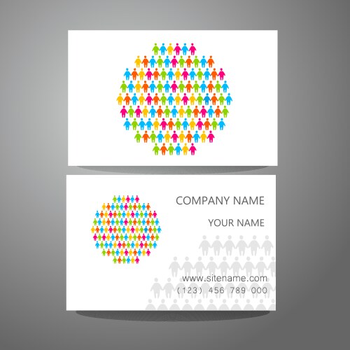 Team work logo collection with modern abstract Vector Image