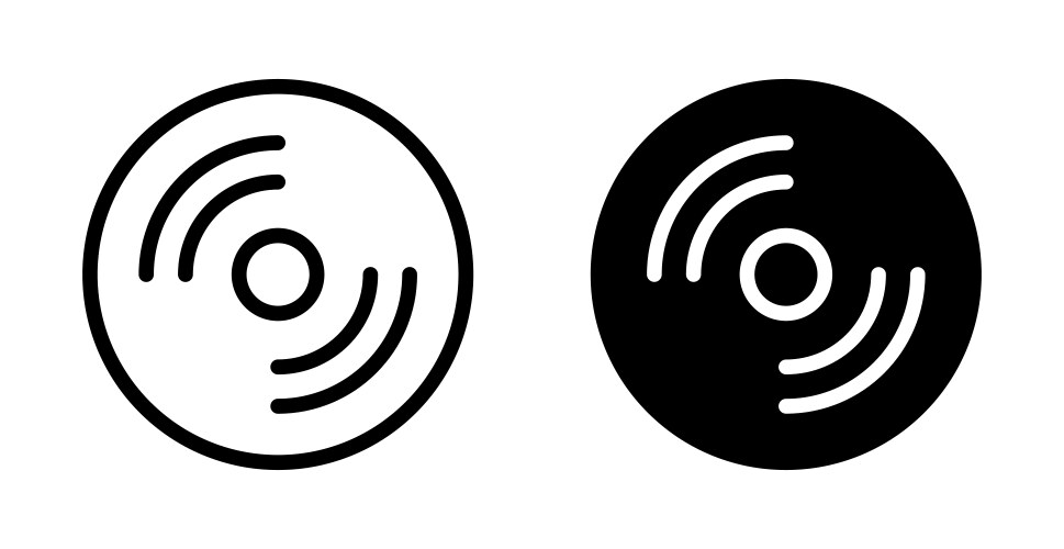 Vinyl icon Royalty Free Vector Image - VectorStock