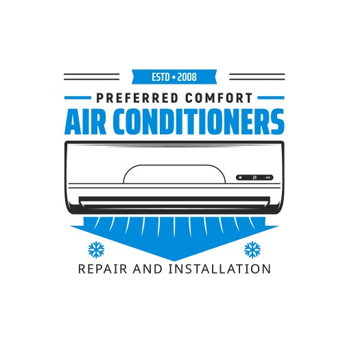 Air conditioner system advertising poster Vector Image