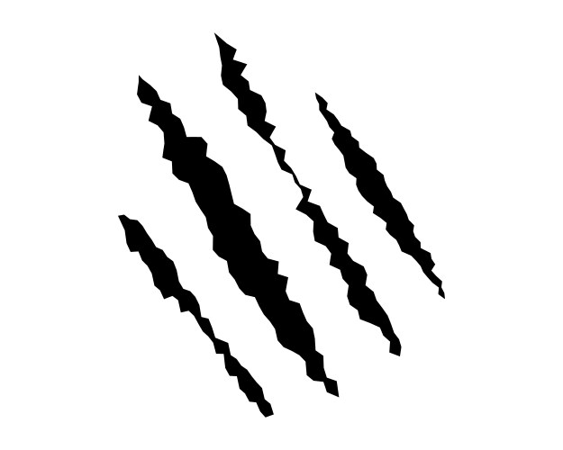 Claws scratches animal monster mark design Vector Image