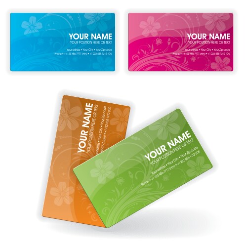 Watercolor business card template Royalty Free Vector Image