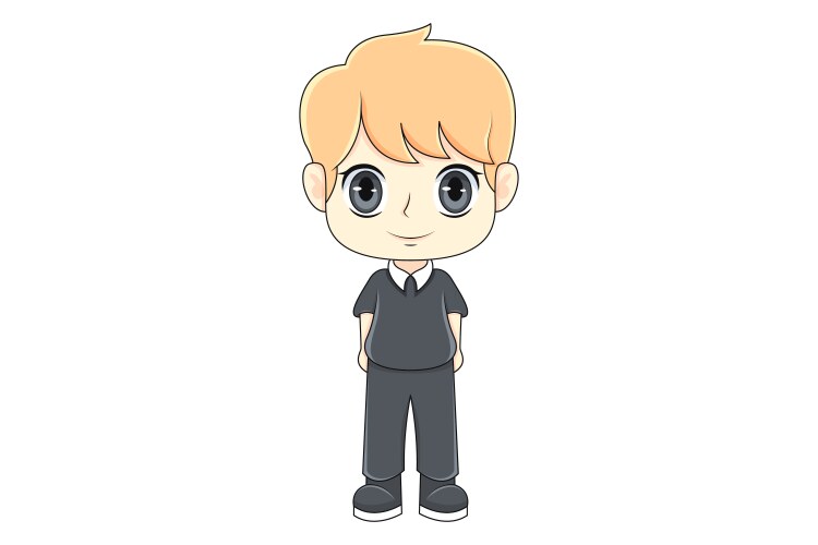 Cute boy character design Royalty Free Vector Image