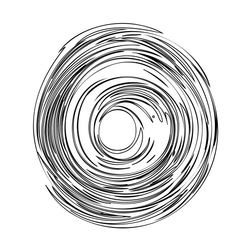 Black hole outline sketch Royalty Free Vector Image