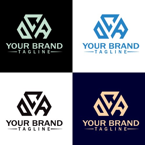 Creative-3-letter-logo-designbat Royalty Free Vector Image