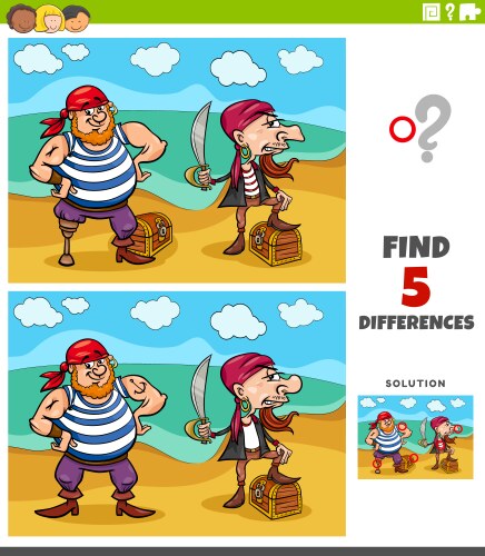 Educational differences task Royalty Free Vector Image
