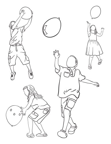 Children Playing Outline Vector Images (over 17,000)
