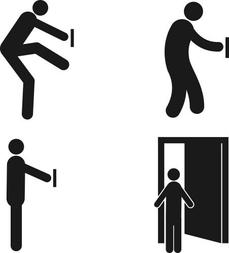 Stickman Opening Door Vector Images (over 100)