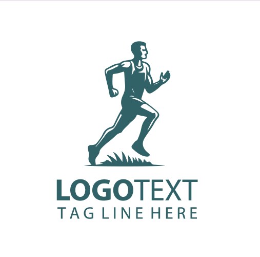 Running man logo Royalty Free Vector Image - VectorStock