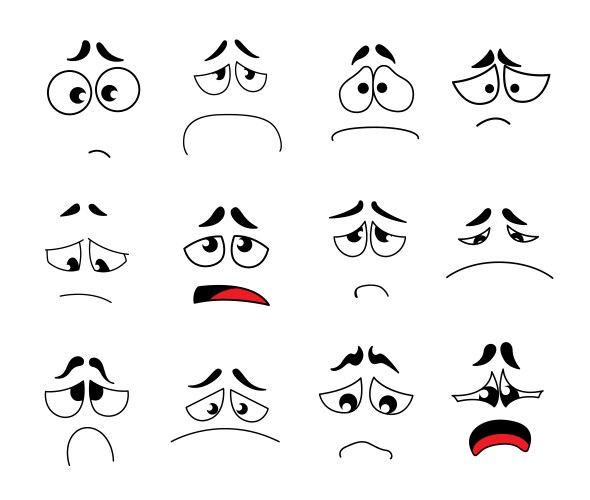 Cartoon eye set Royalty Free Vector Image - VectorStock