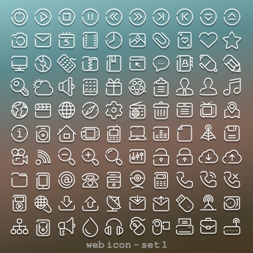 Thin line icons set Royalty Free Vector Image - VectorStock