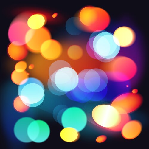 Lights orange and pink background with bokeh Vector Image