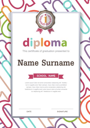 Certificate template design for science award Vector Image