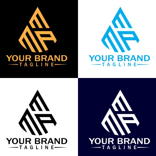 Creative-3-letter-logo-designbat Royalty Free Vector Image