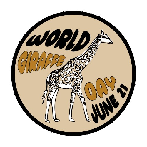 World giraffe day june 21 holiday concept Vector Image