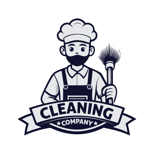 Cleaning services business product logo Royalty Free Vector