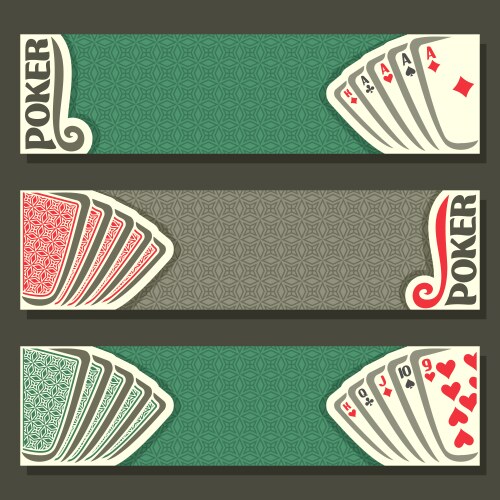 Quiz game horizontal banner template set Vector Image