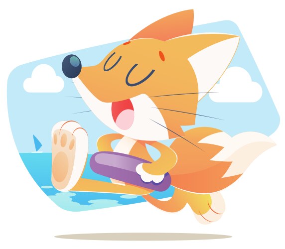 Fun zoo fox Royalty Free Vector Image - VectorStock