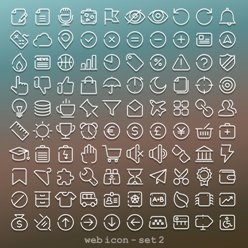 Thin line icons set Royalty Free Vector Image - VectorStock
