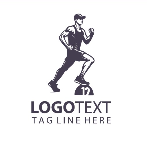 Running man logo Royalty Free Vector Image - VectorStock