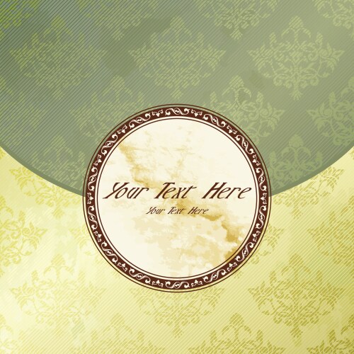 Vintage classic card baroque ornament Royalty Free Vector