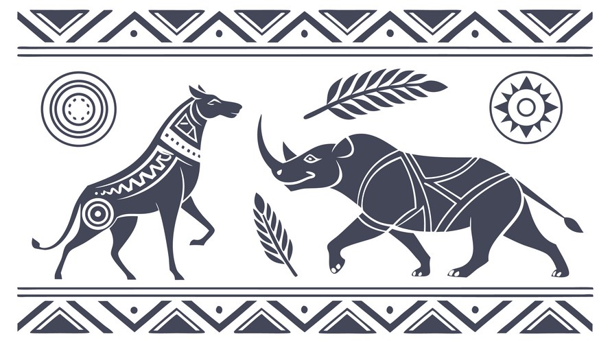 African Art Border Vector Images (over 6,800)