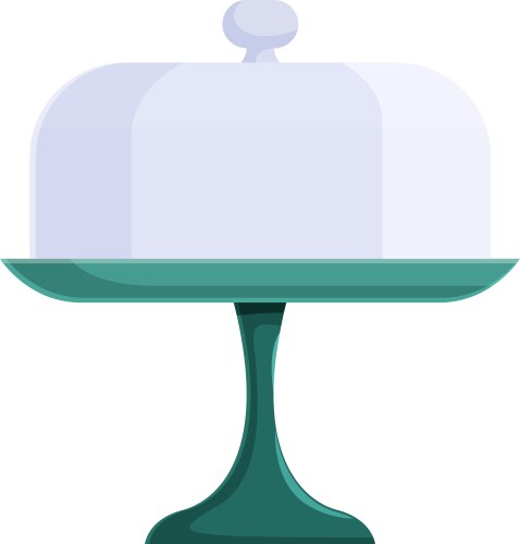 Empty blue cake stand waiting for dessert display Vector Image