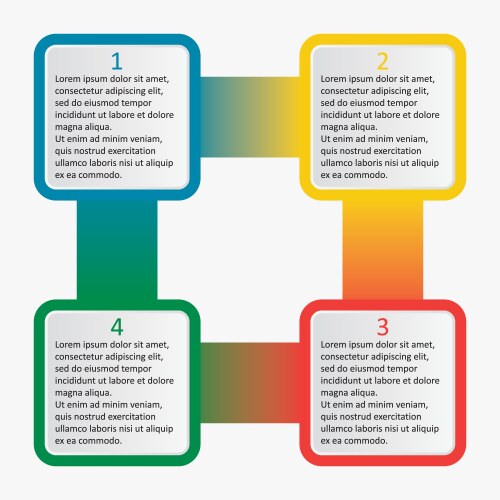 Infographic Four Square Vector Images (over 3,500)