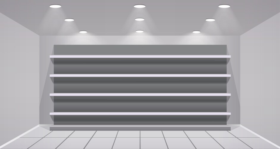 White empty shelves on the wall Royalty Free Vector Image