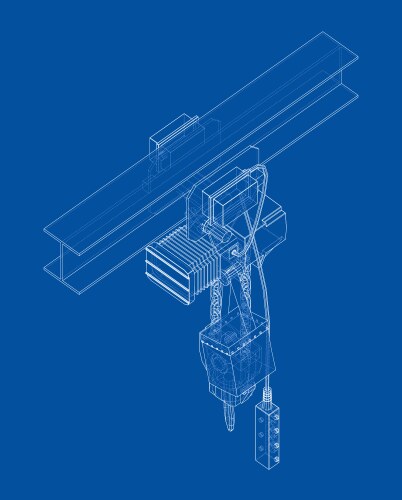 Electric winch drawings Royalty Free Vector Image