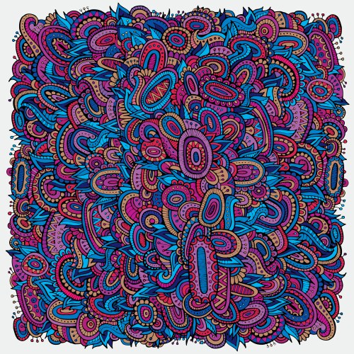 Ethnic various strips motifs in violet colors Vector Image