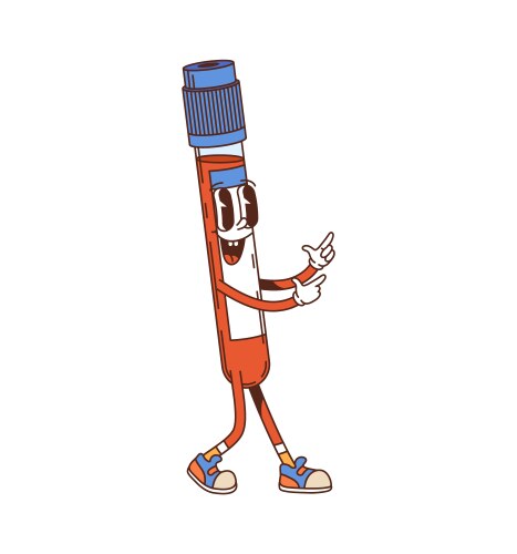 Groovy Pencil Character Royalty Free Vector Image