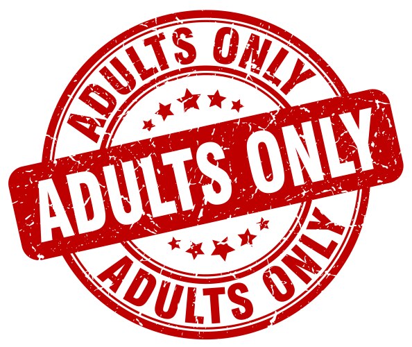 Adults only sign symbol icon Royalty Free Vector Image
