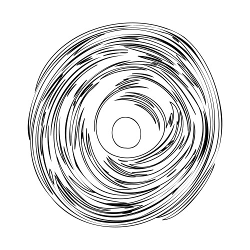 Black hole outline sketch Royalty Free Vector Image