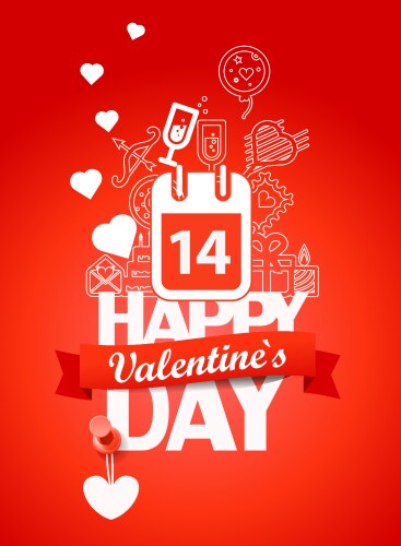 Spanish Valentine's Day Greeting – Royalty-Free Vector | VectorStock
