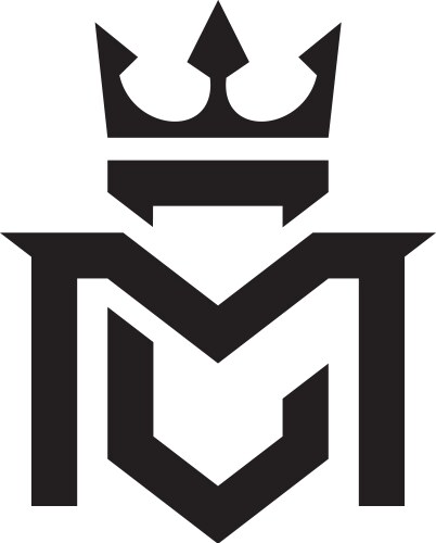 Ps letter monogram with shield shape crown Vector Image