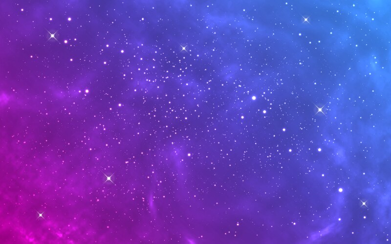 Cosmos background starry nebula with magic shine Vector Image