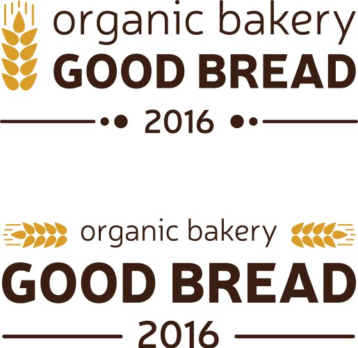 Sticker organic bread Royalty Free Vector Image