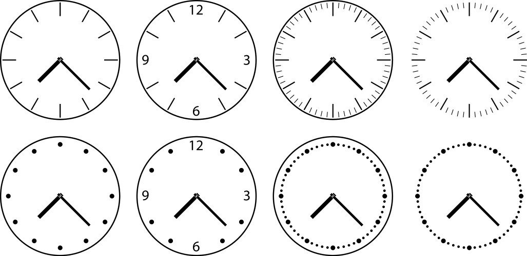 Wall clock Royalty Free Vector Image - VectorStock
