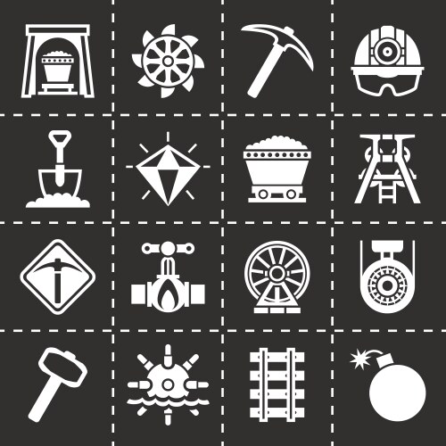 Underground mining copper production icon color Vector Image