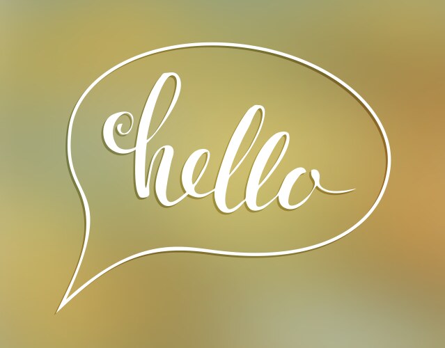 Hello summer lettering Royalty Free Vector Image