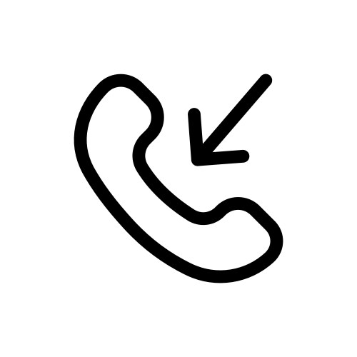 Incoming call icon set received symbol Royalty Free Vector