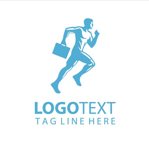 Running man logo Royalty Free Vector Image - VectorStock