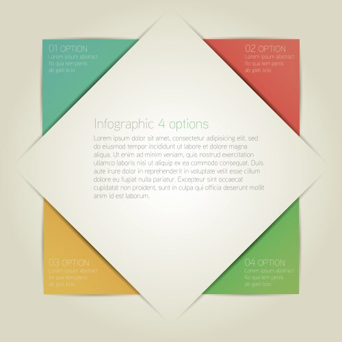 Modern infographic with 4 options circle template Vector Image