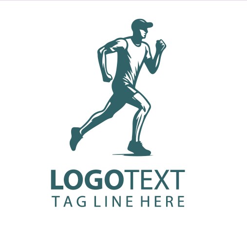 Running man logo Royalty Free Vector Image - VectorStock