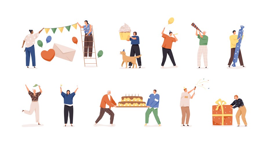 People on bbq party cartoon Royalty Free Vector Image