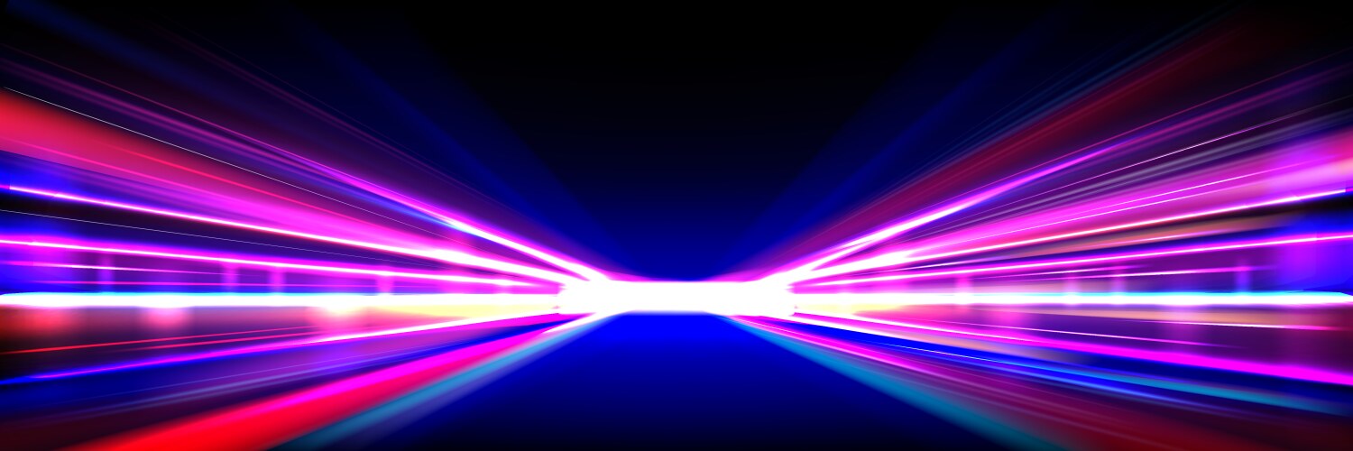 Red and blue glowing speed lines effect dynamic Vector Image