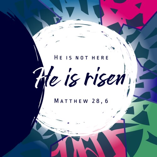 He is risen christian easter theme background Vector Image