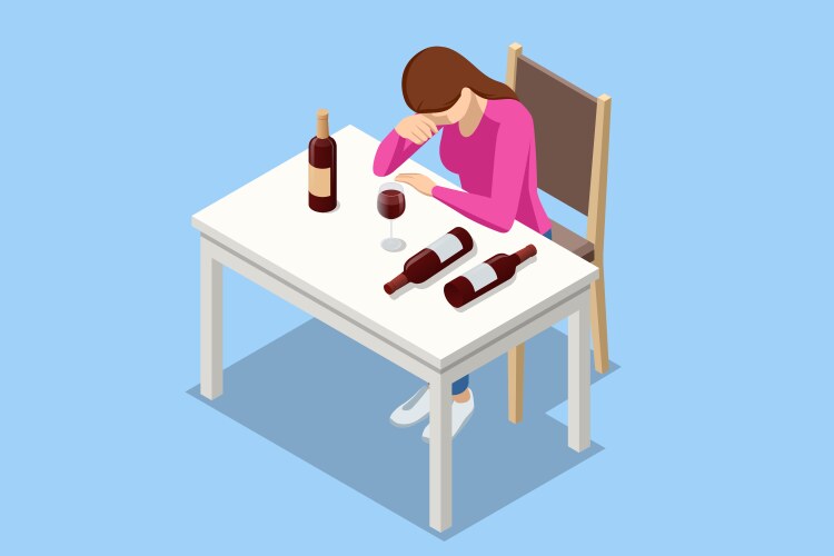 Concept Of Alcohol Addicted Royalty Free Vector Image