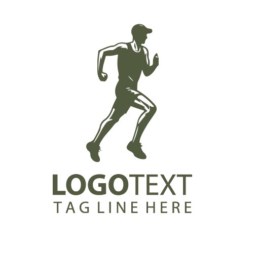 Running man logo Royalty Free Vector Image - VectorStock