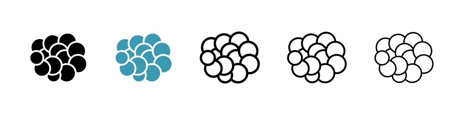 Cancer icon set on white background Royalty Free Vector